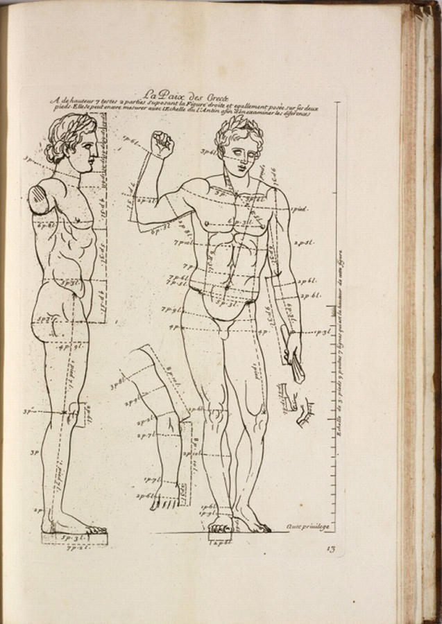 Les Proportions du Corps Humain mesurées sur les plus belles Figures de ...