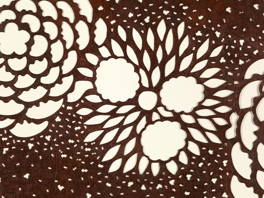 Katagami (pattern paper), stencil | RISD Museum