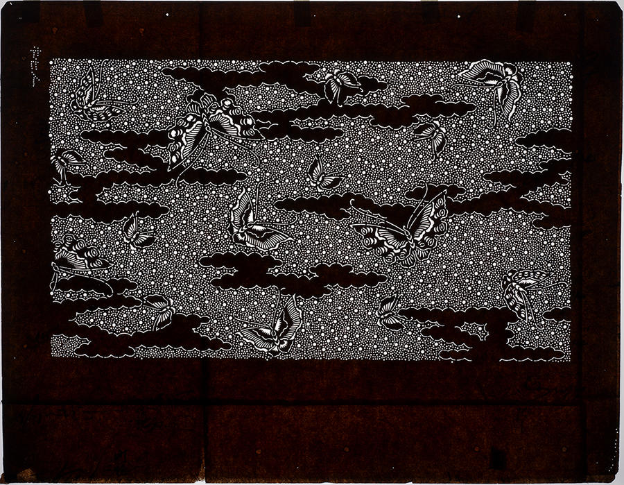 Katagami (pattern paper), stencil | RISD Museum