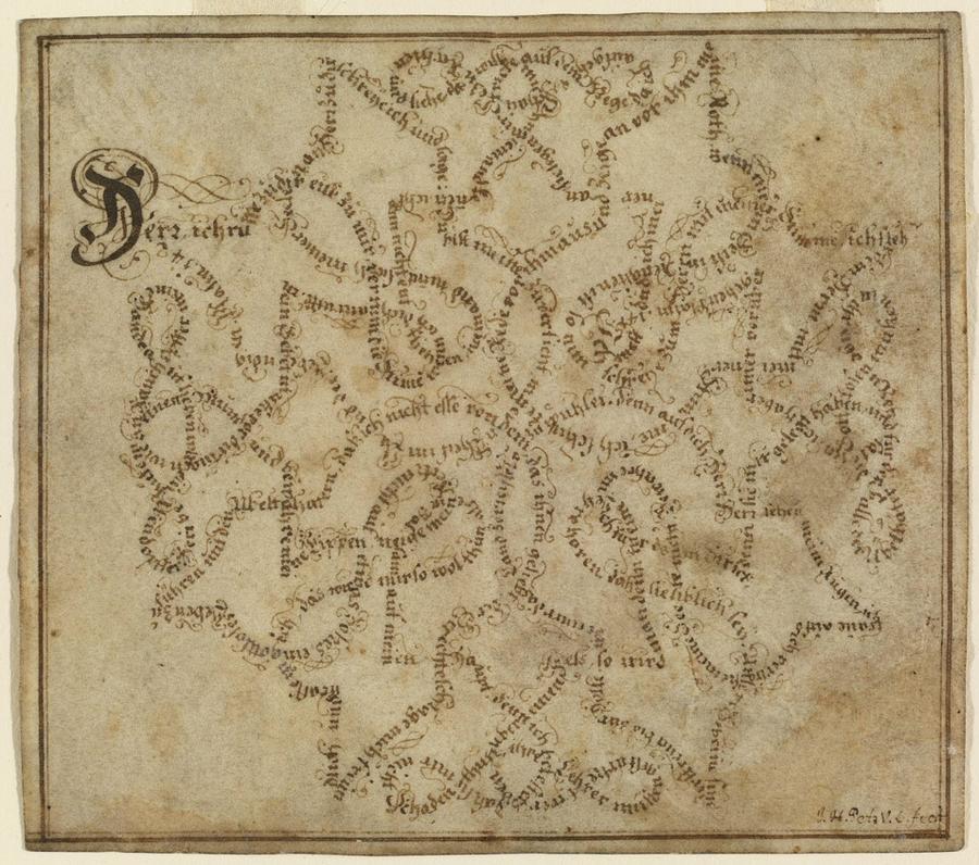 Microcalligraphy in the Shape of a Rosette | RISD Museum