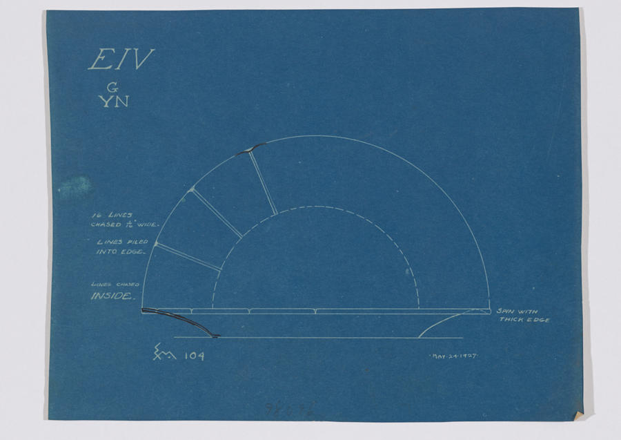Blueprint of a Design for a Plate | RISD Museum