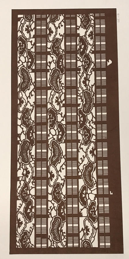 Katagami (pattern paper), stencil | RISD Museum