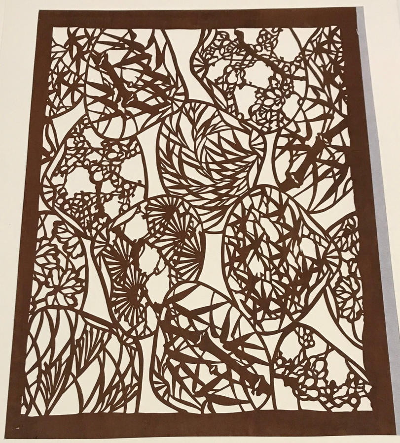 Katagami (pattern paper), stencil | RISD Museum