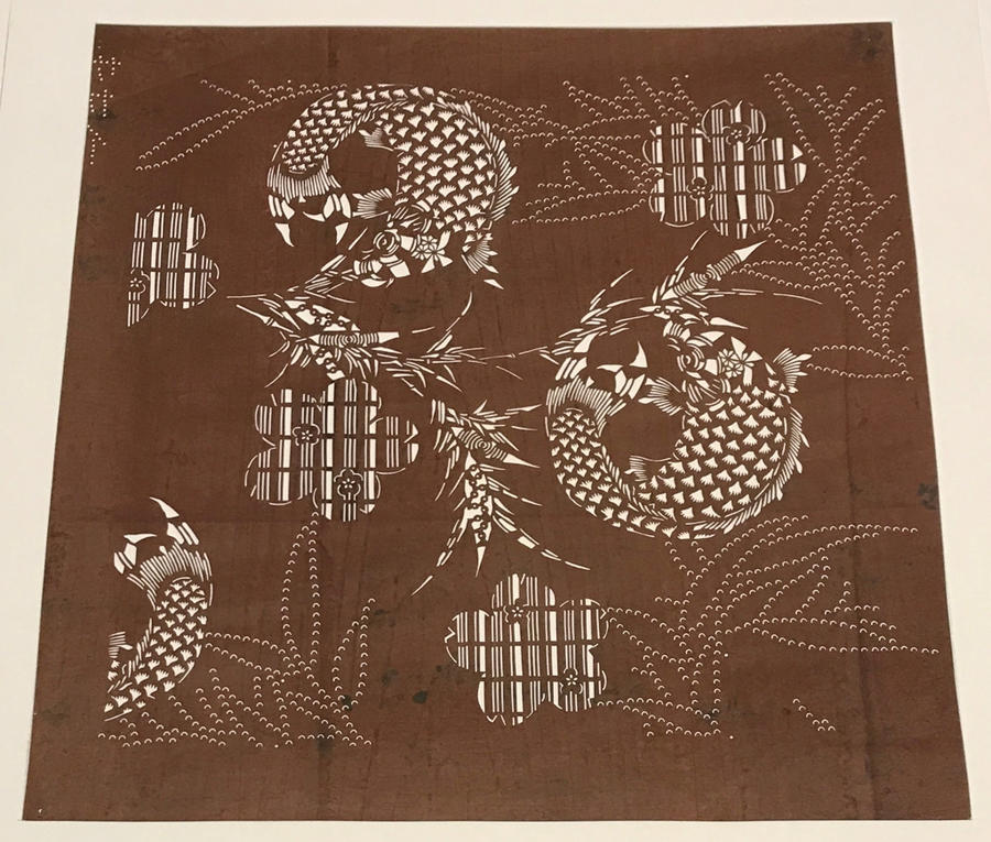 Katagami (pattern paper), stencil | RISD Museum