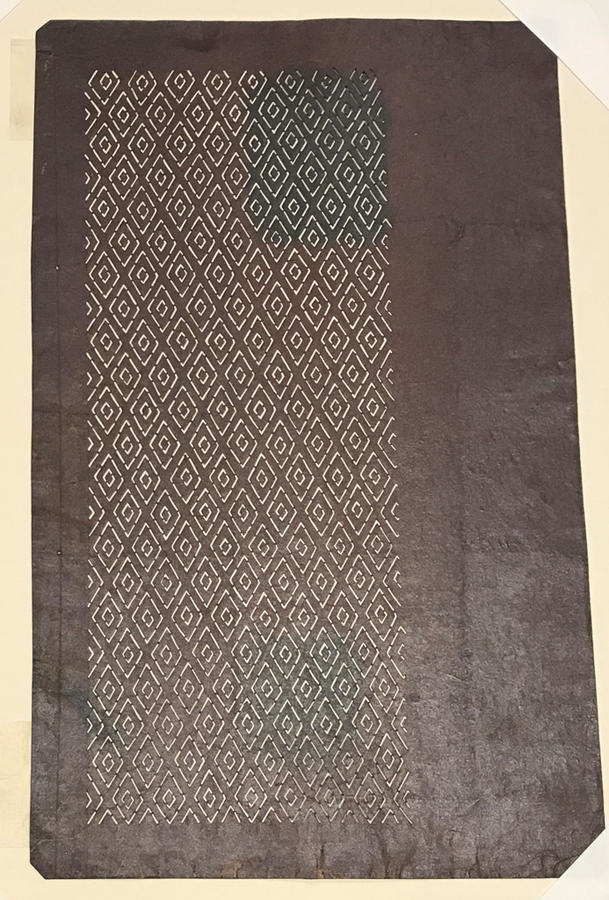 Katagami (pattern paper), stencil | RISD Museum