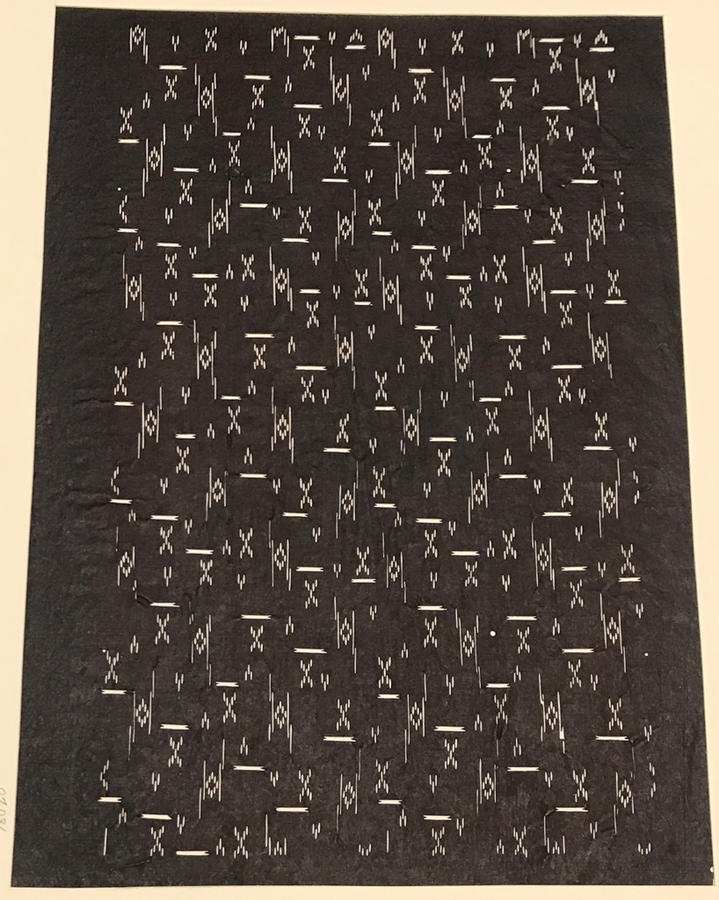 Katagami (pattern paper), stencil | RISD Museum