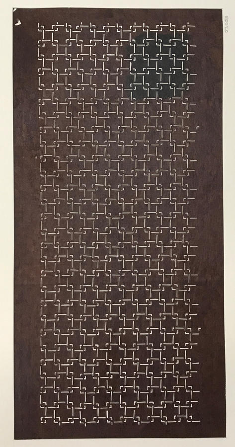 Katagami (pattern paper), stencil | RISD Museum