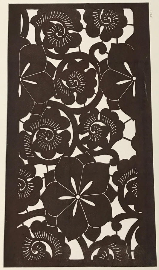 Katagami (pattern paper), stencil | RISD Museum