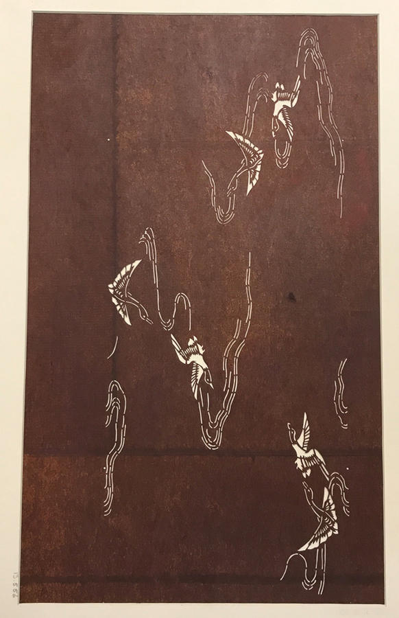 Katagami (pattern paper), stencil | RISD Museum