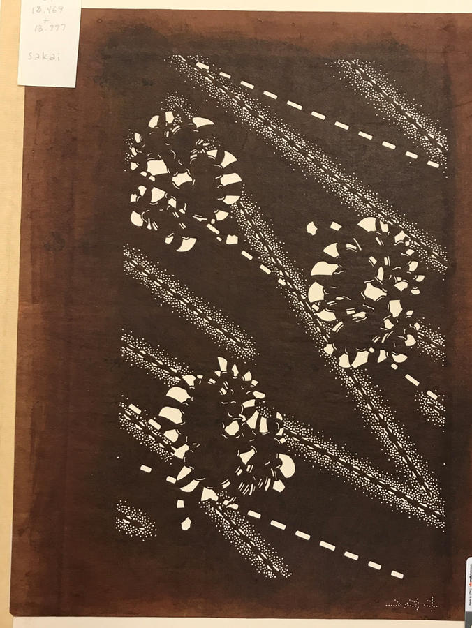 Katagami (pattern paper), stencil | RISD Museum