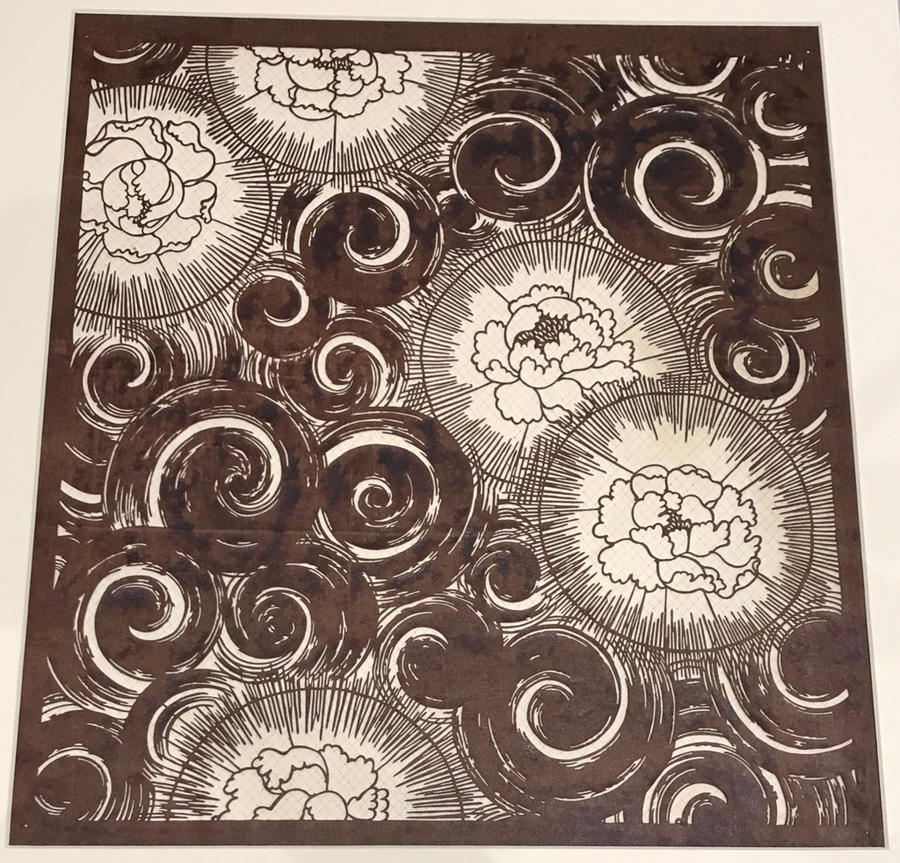Katagami (pattern paper), stencil | RISD Museum