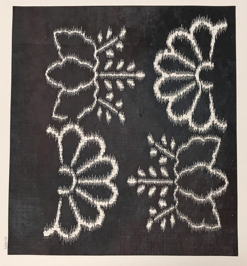 Katagami (pattern paper), stencil | RISD Museum