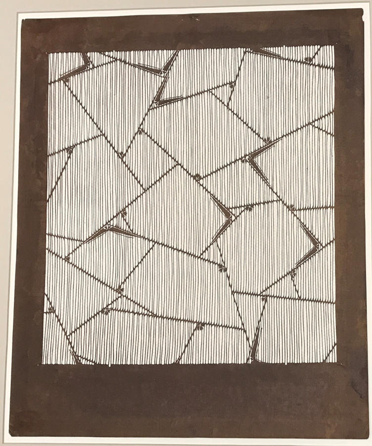Katagami (pattern paper), stencil | RISD Museum