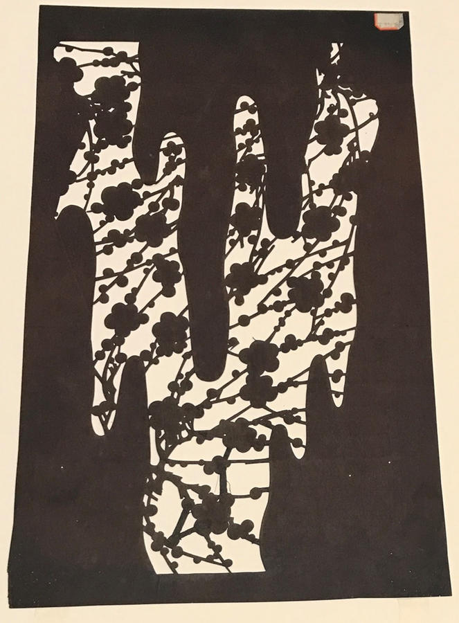 Katagami (pattern paper), stencil | RISD Museum