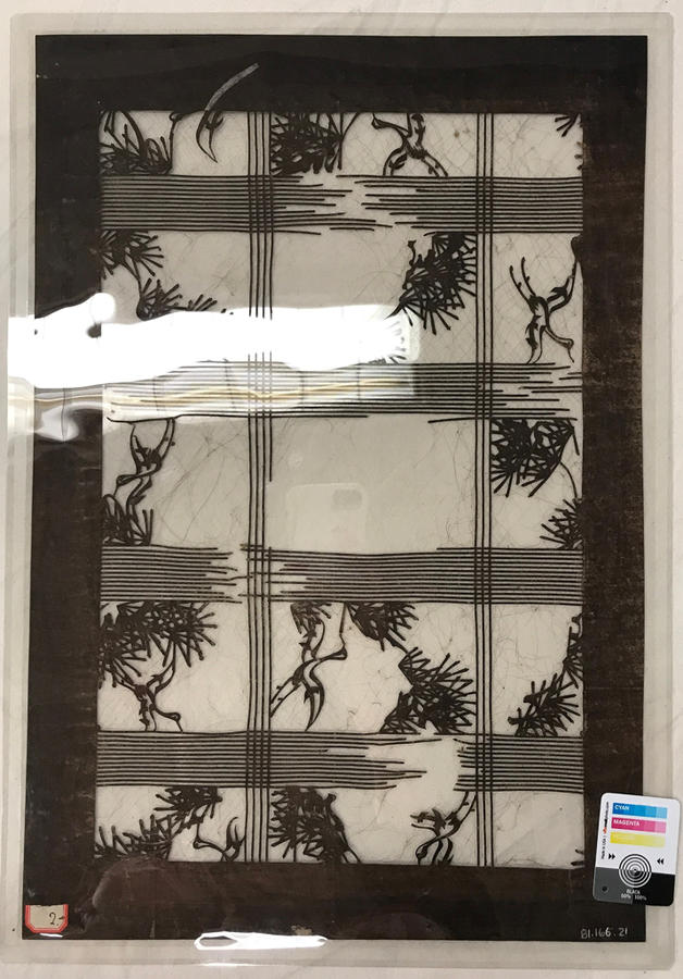 Katagami (pattern paper), stencil | RISD Museum