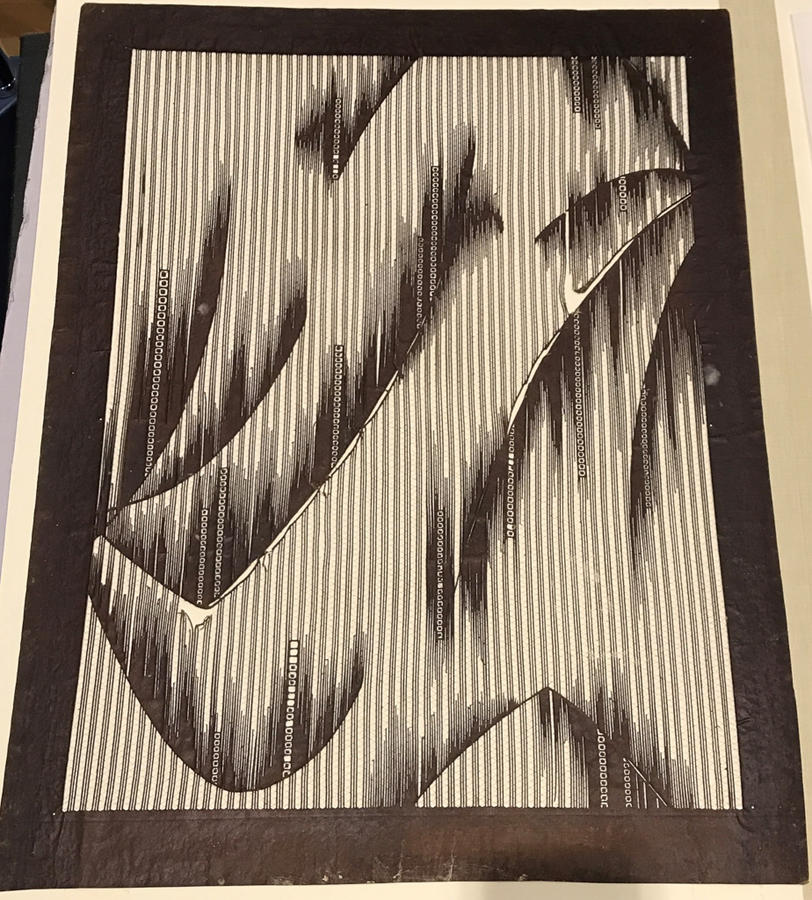 Katagami (pattern paper), stencil | RISD Museum