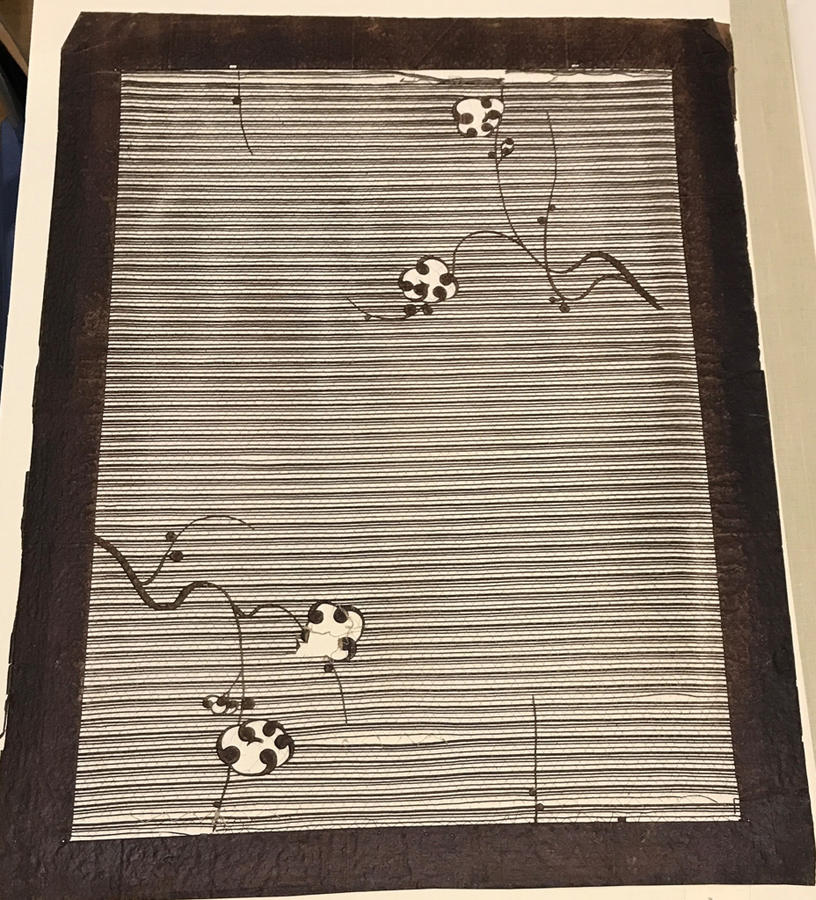 Katagami (pattern paper), stencil | RISD Museum