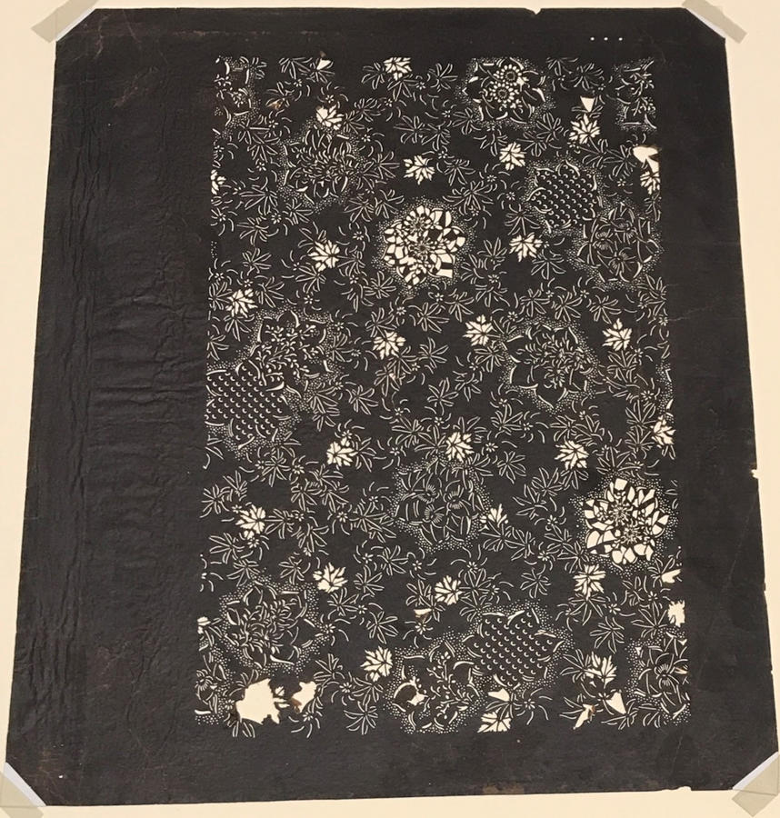 Katagami (pattern paper), stencil | RISD Museum