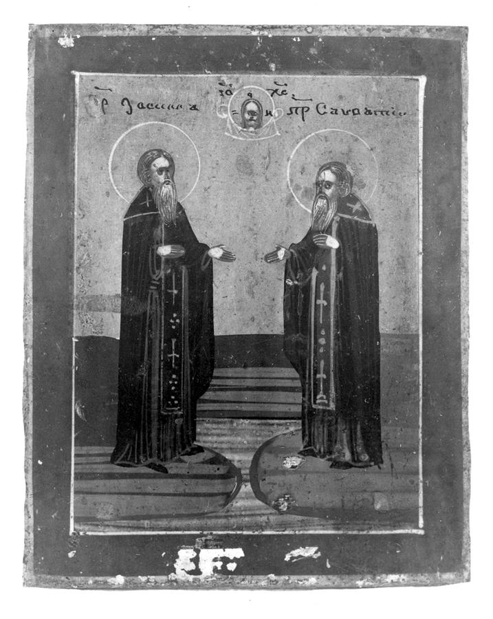Two Male Saints (formerly "Wood Plaque"" | RISD Museum