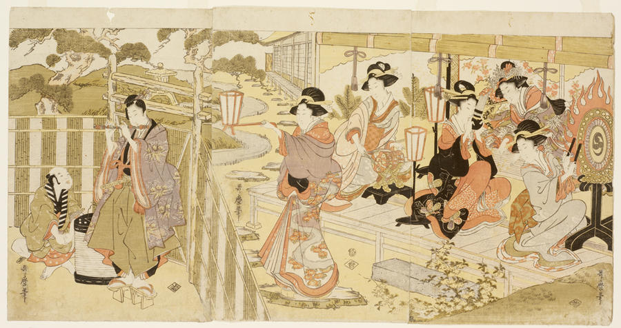 Ushiwakamaru Serenading Princess Joruri by Flute | RISD Museum