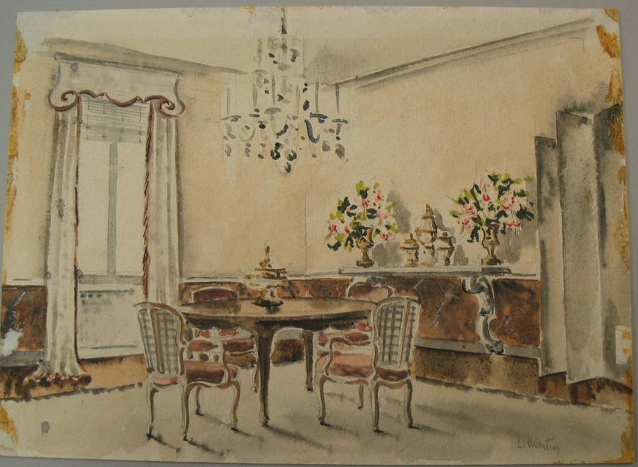 perspective views of dining rooms | RISD Museum