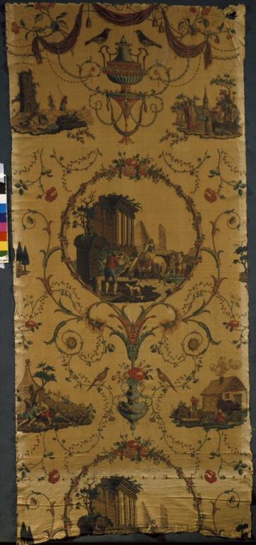 Copperplate Print with Polychrome Decoration | RISD Museum